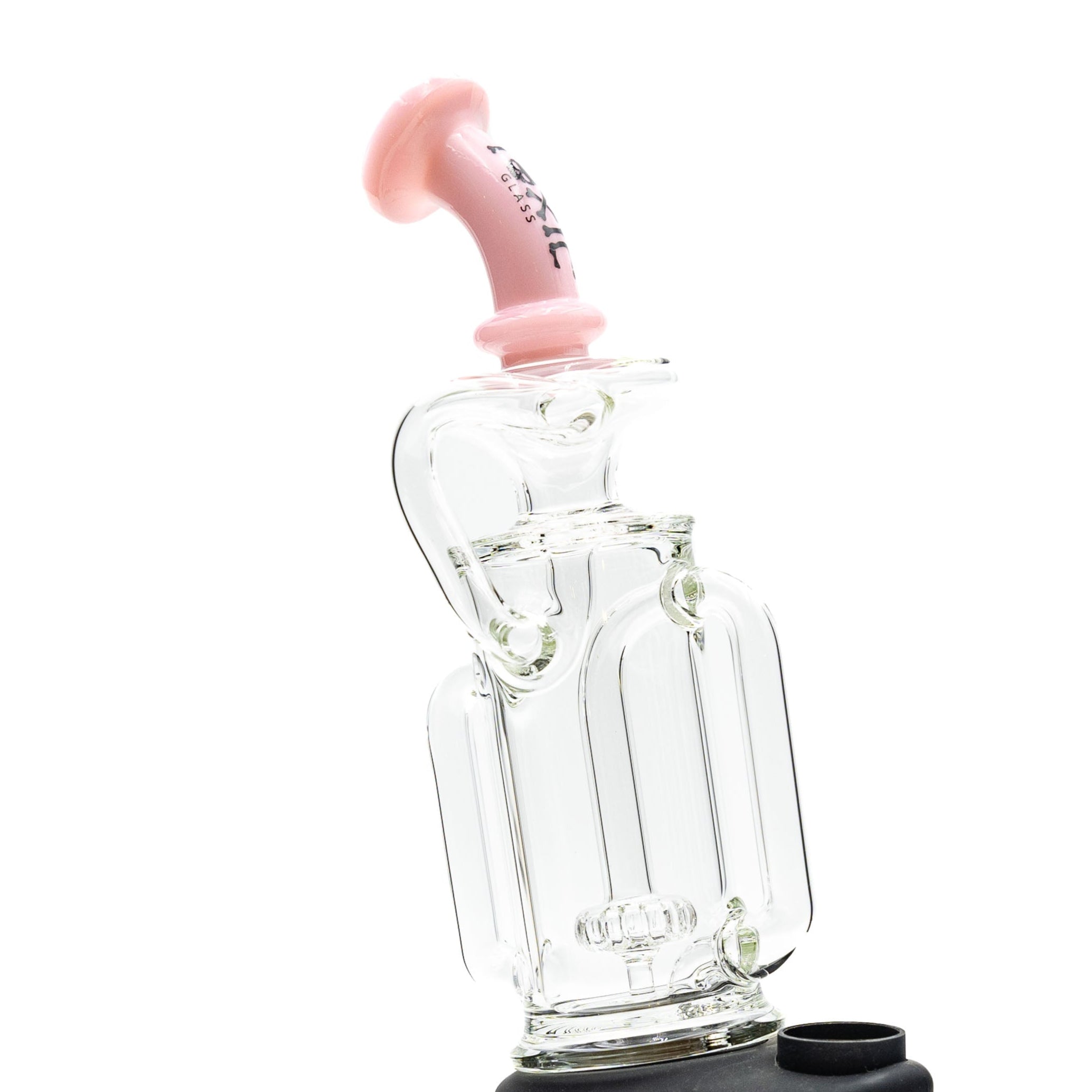 Toxic Glass Disc Perc Recycler CARTA Glass Top Slime Pink